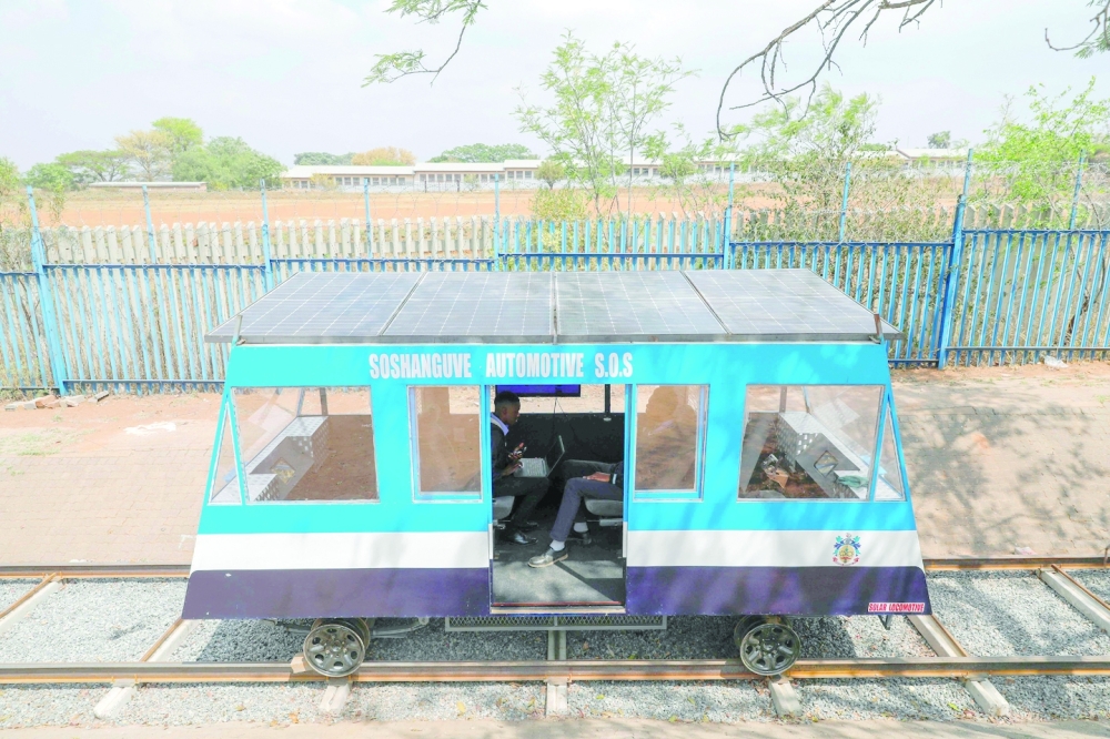 S Africa teens build solar train as power cuts haunt commuters - Oman ...