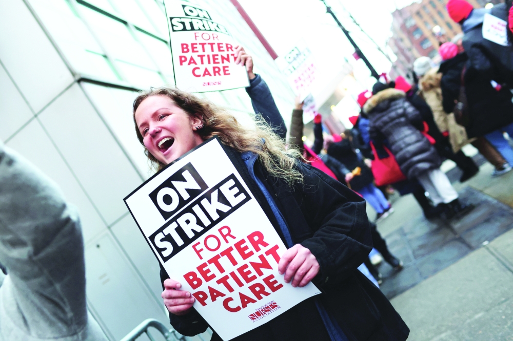 More than 7,000 nurses go on strike in New York City - Oman Observer