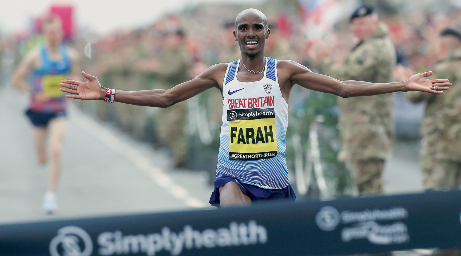 Road-hit Farah wins fourth straight Great North run - Oman Observer