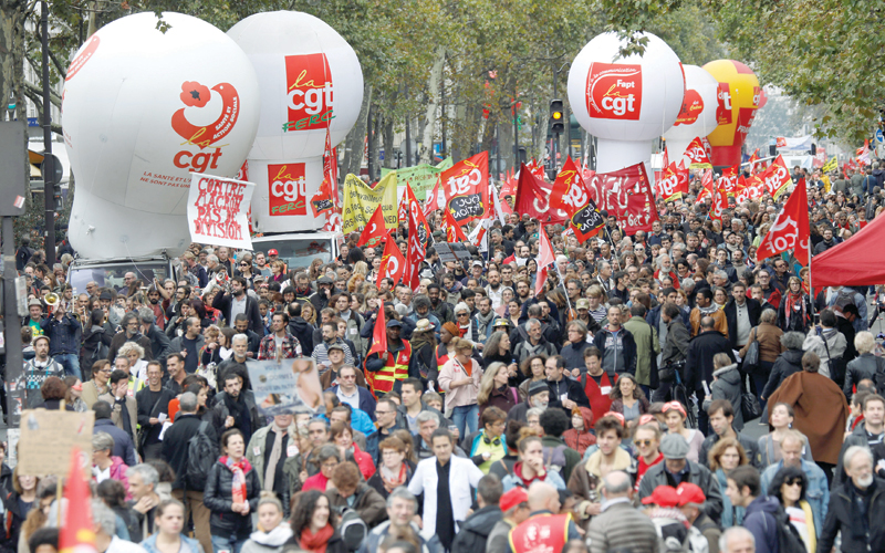 French public servants in street over reforms - Oman Observer
