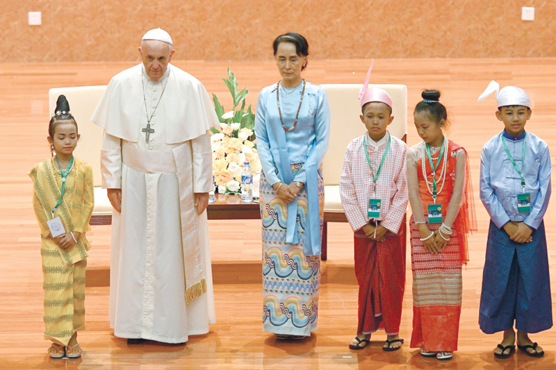 Pope meets Myanmar’s religious leaders, urges unity in diversity - Oman ...
