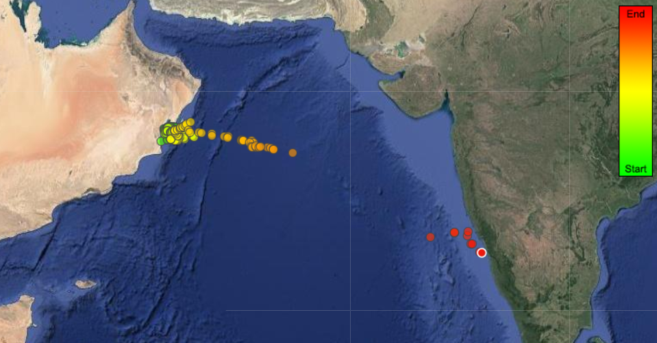 First trans-oceanic crossing record for Arabian Sea Humpback Whale ...