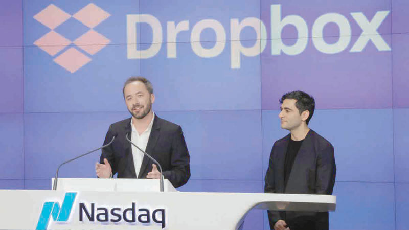Dropbox shares close up 35pc in biggest tech debut since Snap - Oman ...