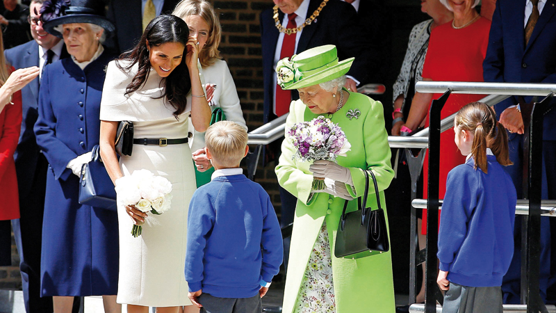 Queen Elizabeth and Meghan cheered on first joint royal trip to Chester ...