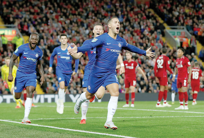 ‘One of world’s best’ Super sub Hazard dumps Liverpool out of League ...