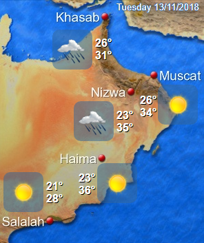 Weather Forecast highlights cloudy skies - Oman Observer