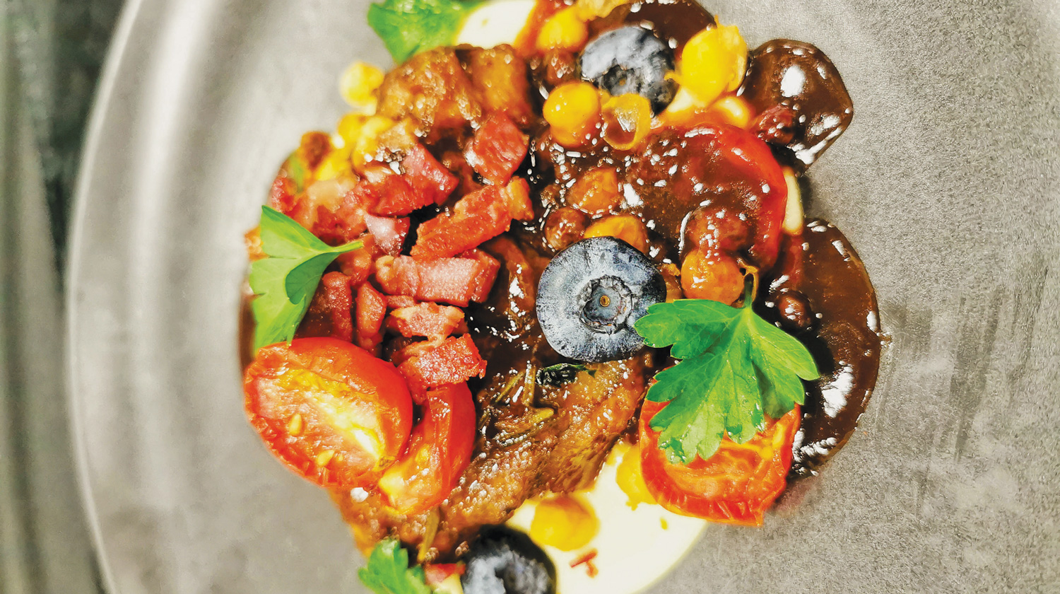 Chef’s Beef Cheek (Braised Beef cheek, chickpea puree, crispy beef ...